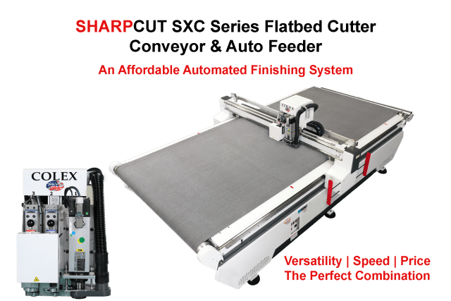 Sharpcut SXC Conveyor Flatbed Cutter | CNC | Knife Cutter | Colex